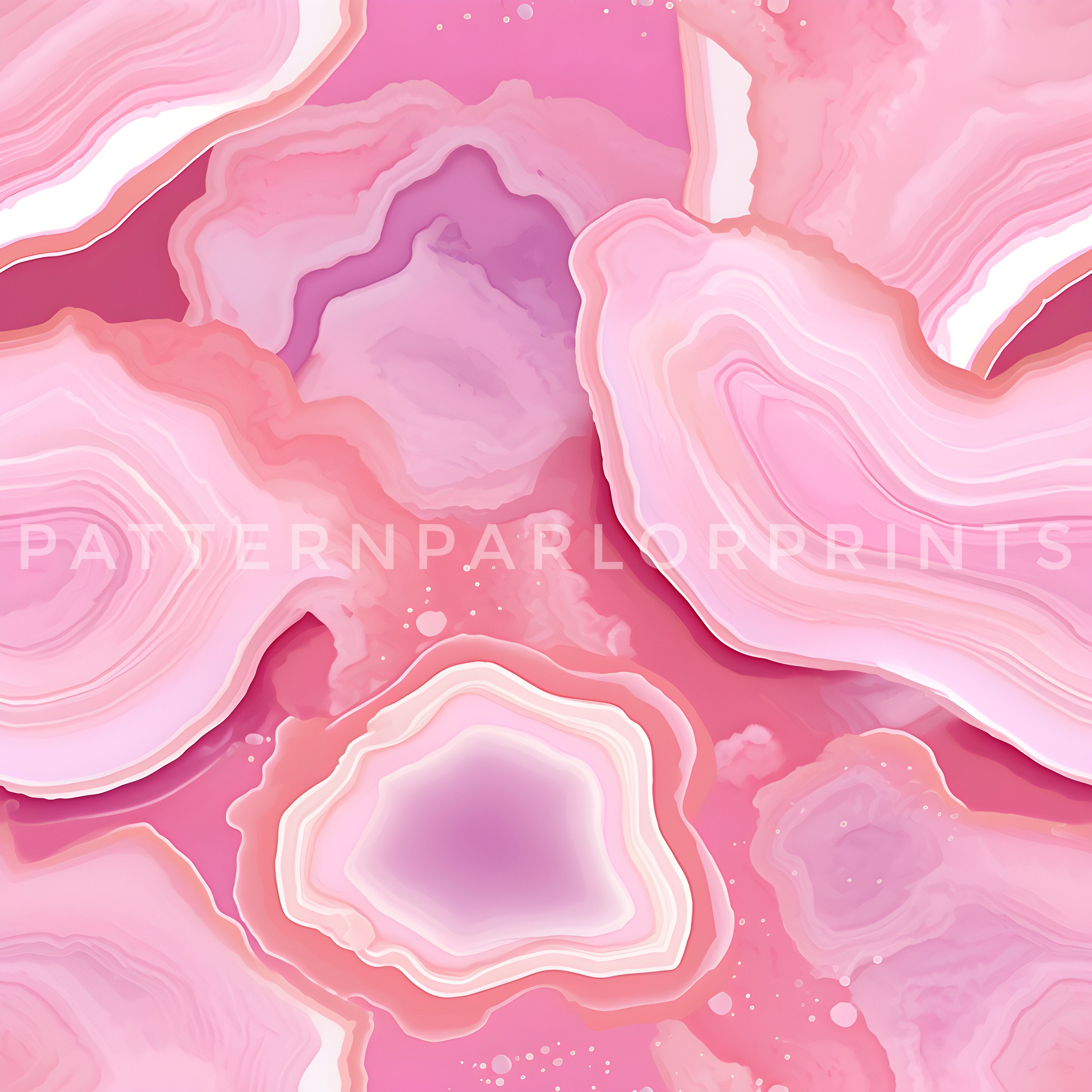 4 X Pink Agate Seamless Tile Pattern Repeats - 12x12" at 300 DPI PNG ...