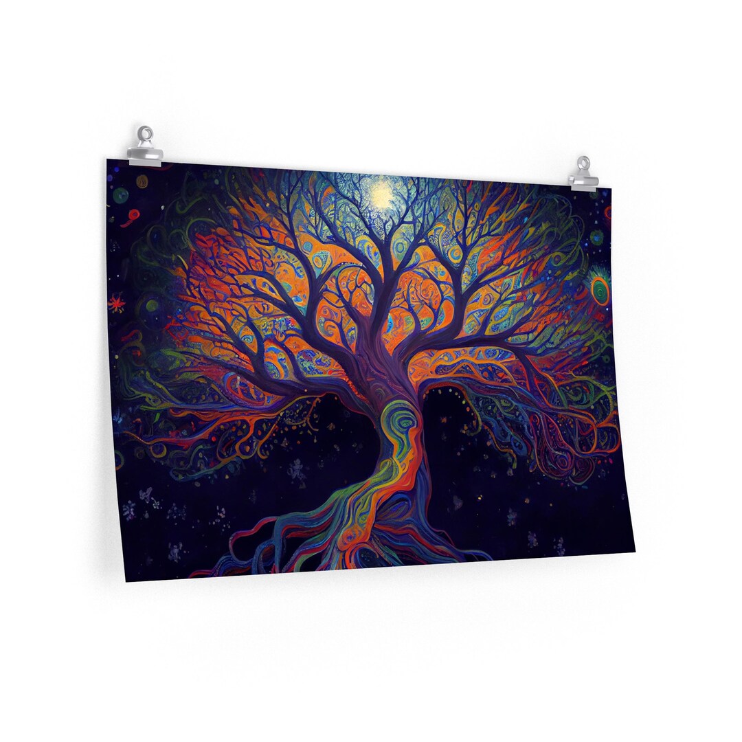 Tree of Life Poster Painting Design for Adults Psychedelic Spiritual ...