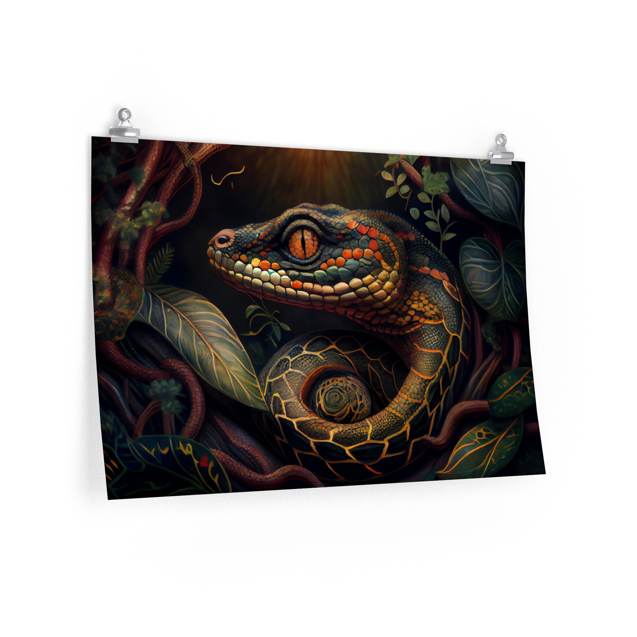 Acid Snake Poster Painting Design for Adults Psychedelic Spiritual ...