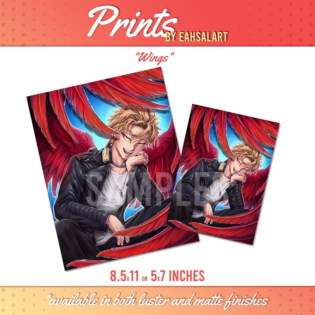 Hawks (keigo Takami) - "wings" Digital Art Print by Eahsalart - Etsy