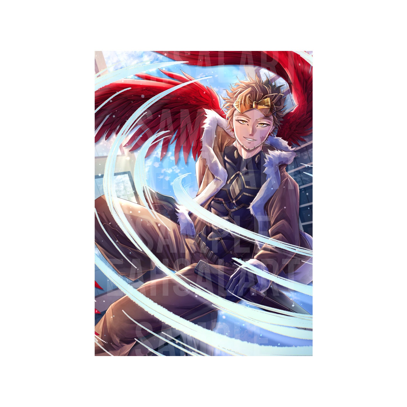 Hawks (keigo Takami) - "flying By" Digital Art Print by Eahsalart - Etsy