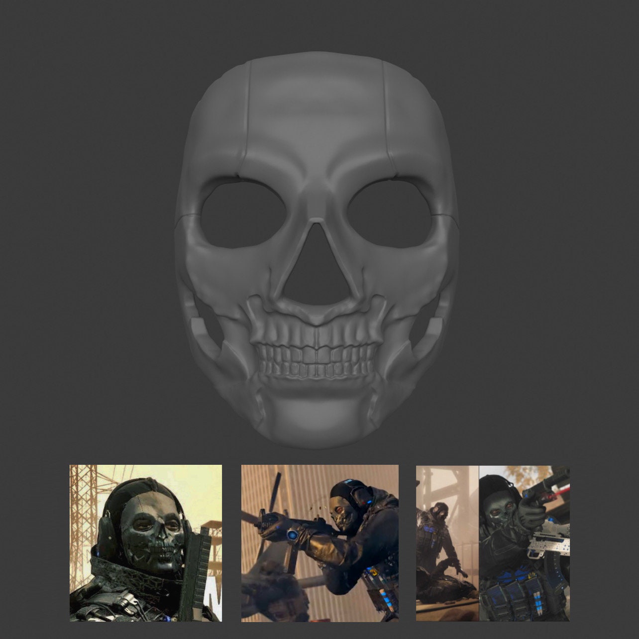 DIGITAL FILE Ghost Nemesis Mask, Vault Edition, MW3, Call of Duty Ghost ...