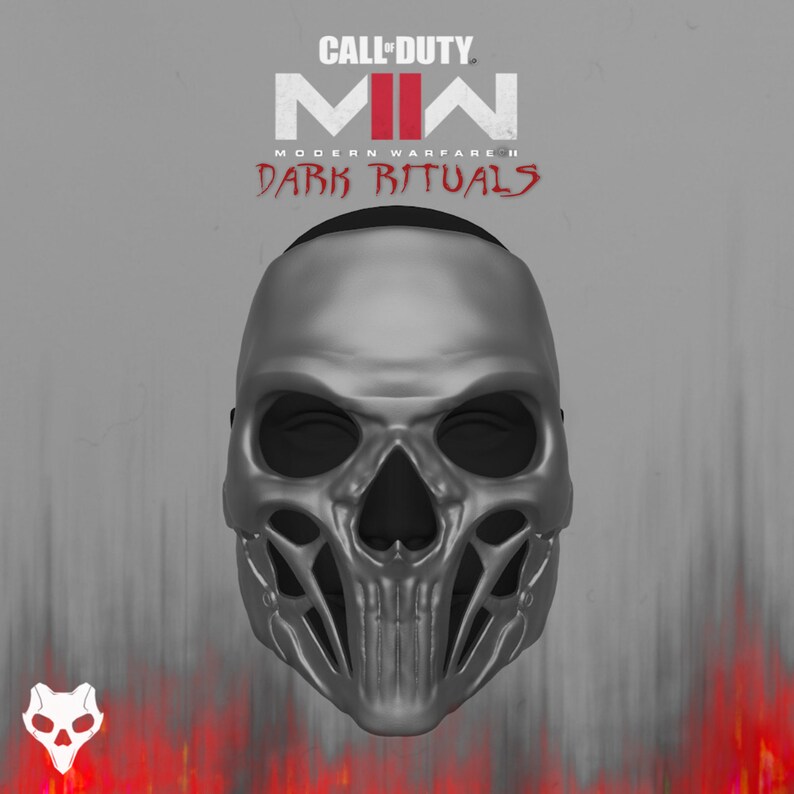 DIGITAL FILE Call of Duty MW2 Ghost Dark Rituals Operator Mask, Ghost ...