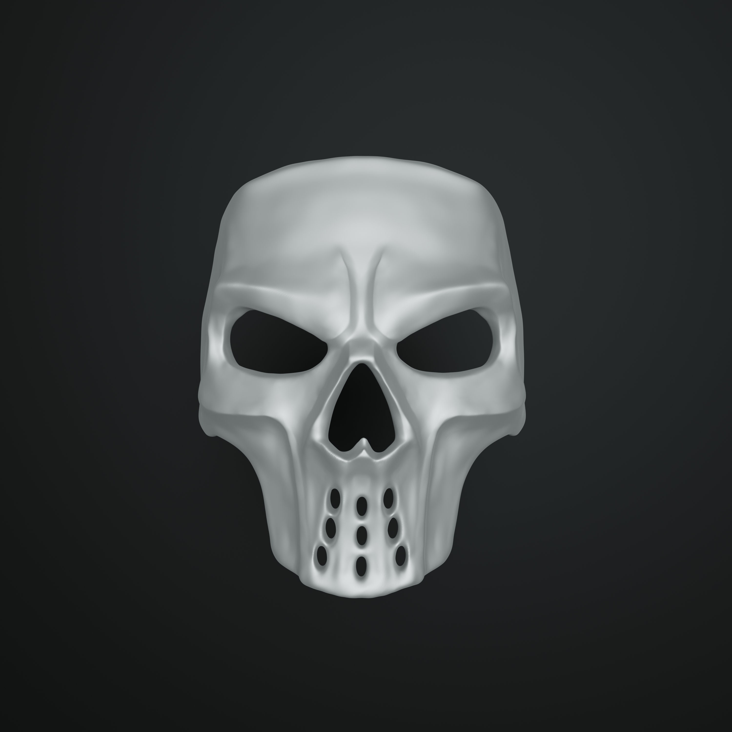 DIGITAL Hockey Skull Mask fragment, Call of Duty Inspired, Ghost Mask ...