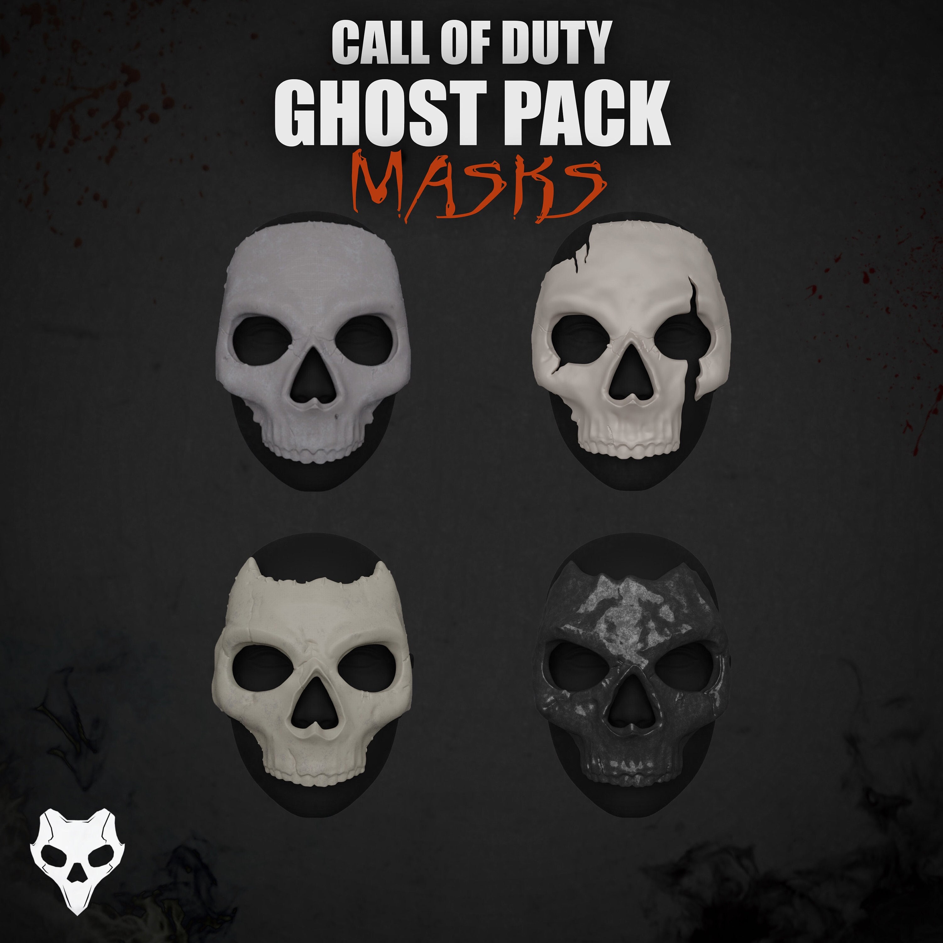 DIGITAL Call of Duty Ghost Mask Pack, Operator, Modern Warfare, Skull ...