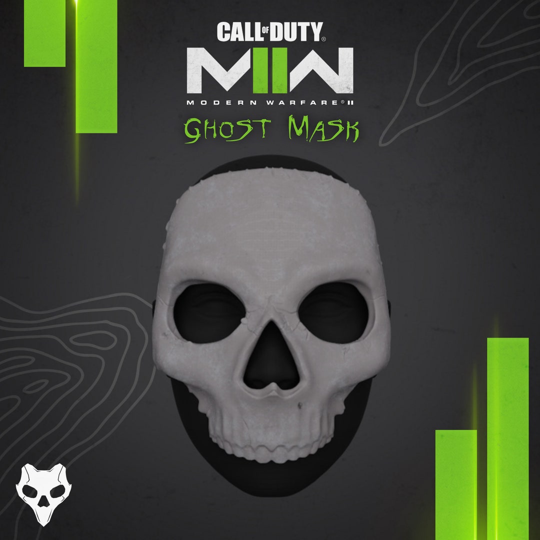 DIGITAL FILE Call of Duty MW2 Ghost Mask, Cosplay STL, Operator Mask ...