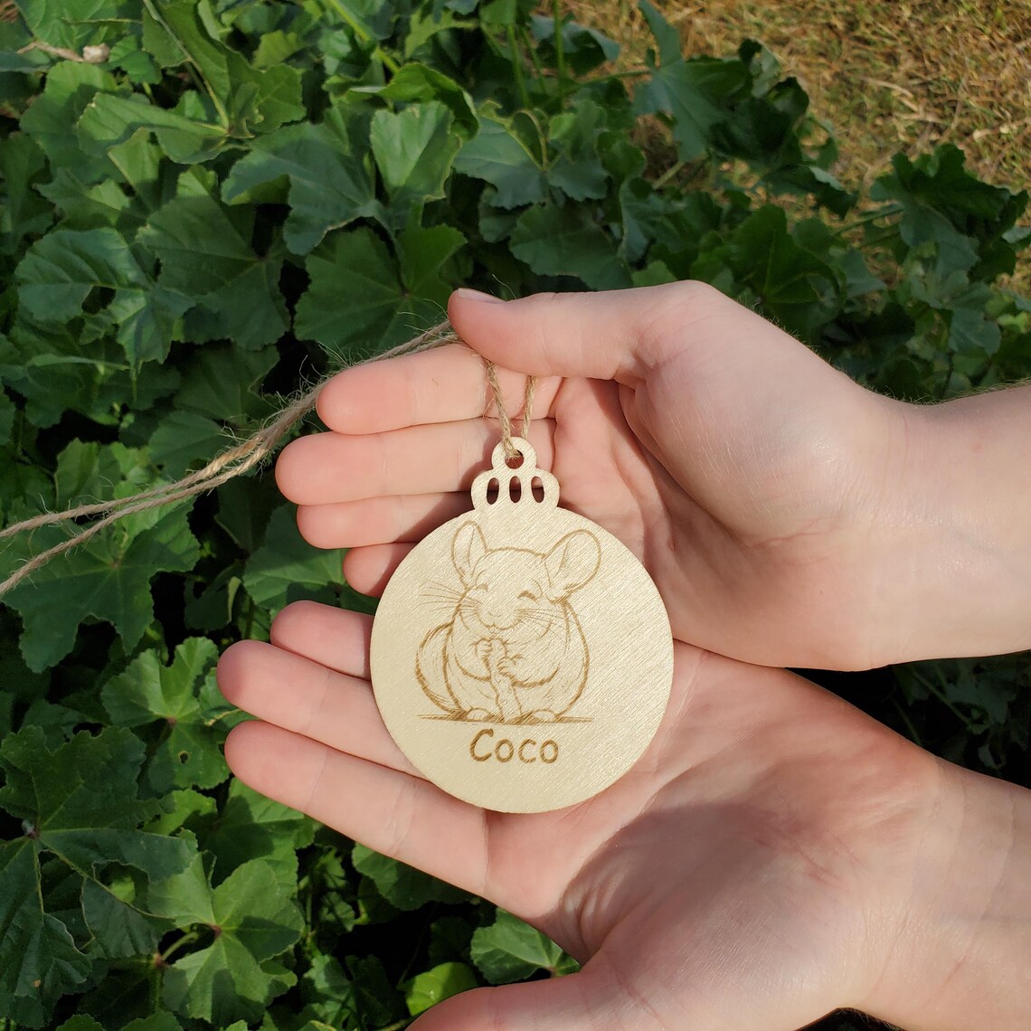 Wood Chinchilla Christmas Ornament - Personalized Pet Decoration Gift ...