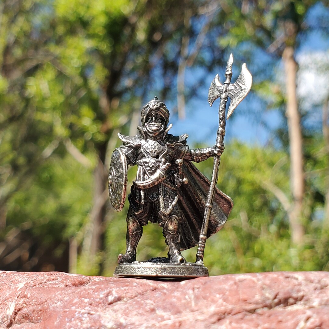 Miniature Arabian Warrior Figure, Copper Game Piece Arab Desert Fighter ...