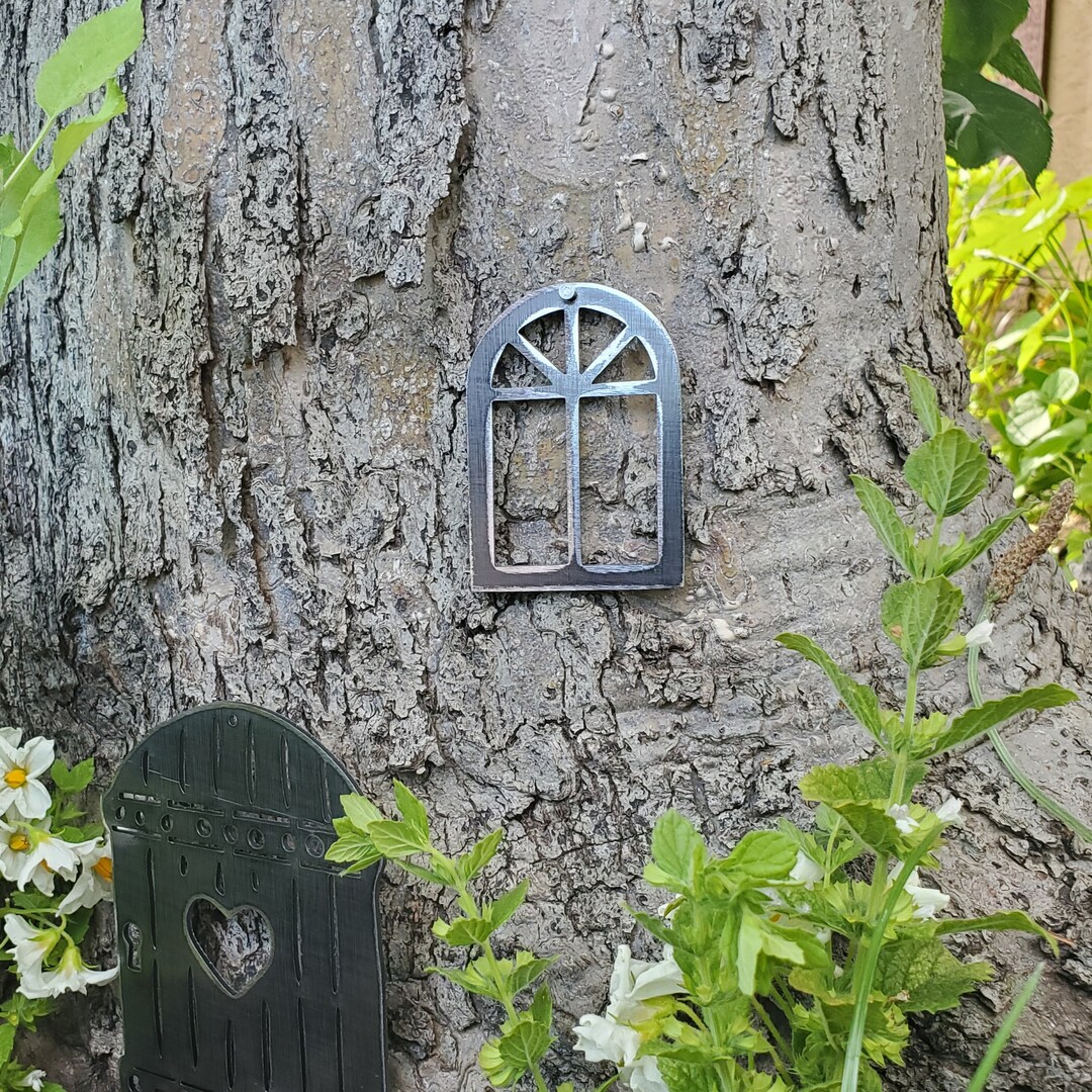 Fairy Garden Window | Arched Outdoor Metal Fairy Miniature Accessories ...