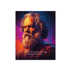 Socrates - Premium Matte Vertical Poster - Famous Quote #2 - "good and ...
