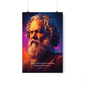 Socrates - Premium Matte Vertical Poster - Famous Quote #2 - "good and ...