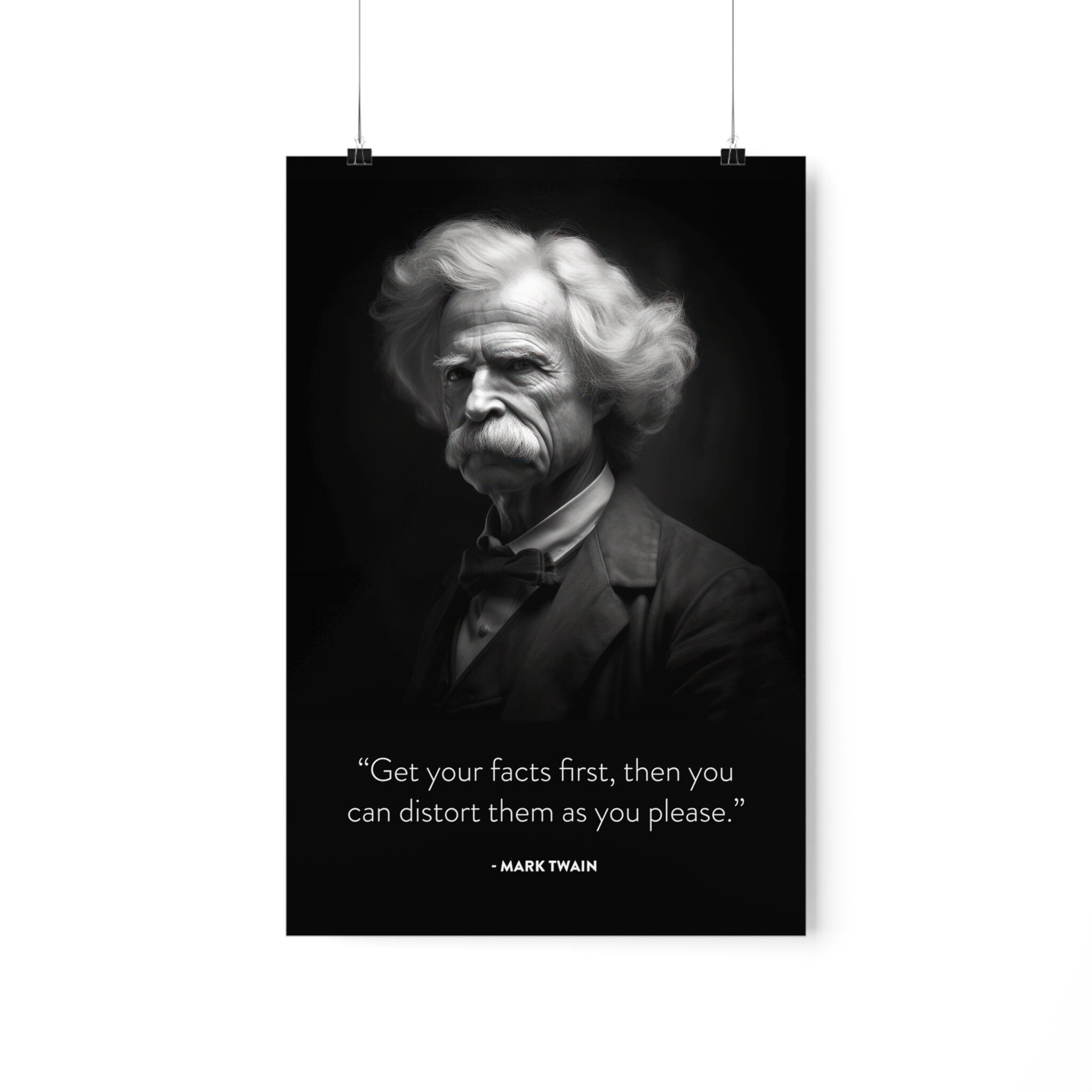 Mark Twain Black and White Premium Matte Vertical Poster Famous Quote 1 ...