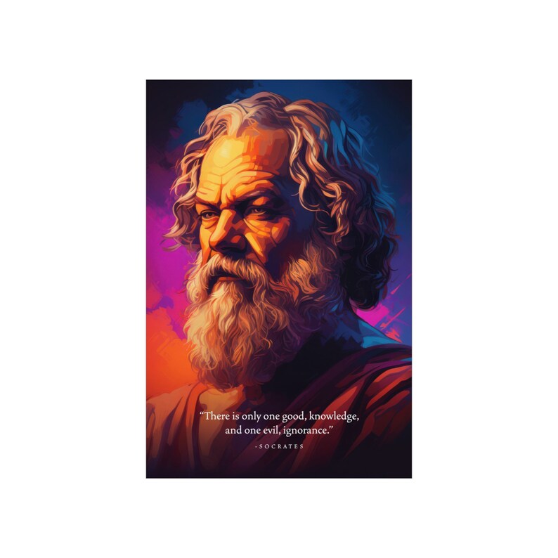 Socrates - Premium Matte Vertical Poster - Famous Quote #2 - "good and ...