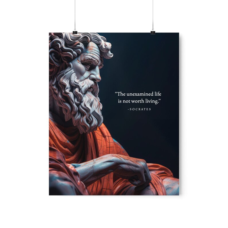 Socrates - Premium Matte Vertical Poster - Quote #4 - "unexamined Life ...