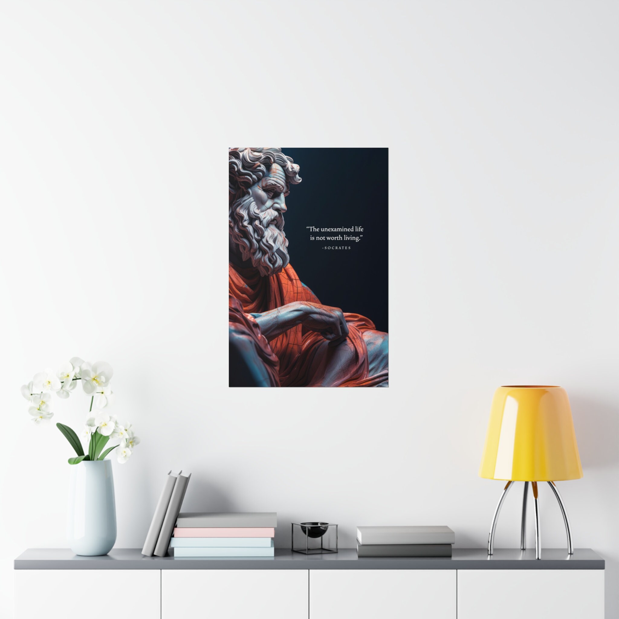 Socrates - Premium Matte Vertical Poster - Quote #4 - "unexamined Life ...