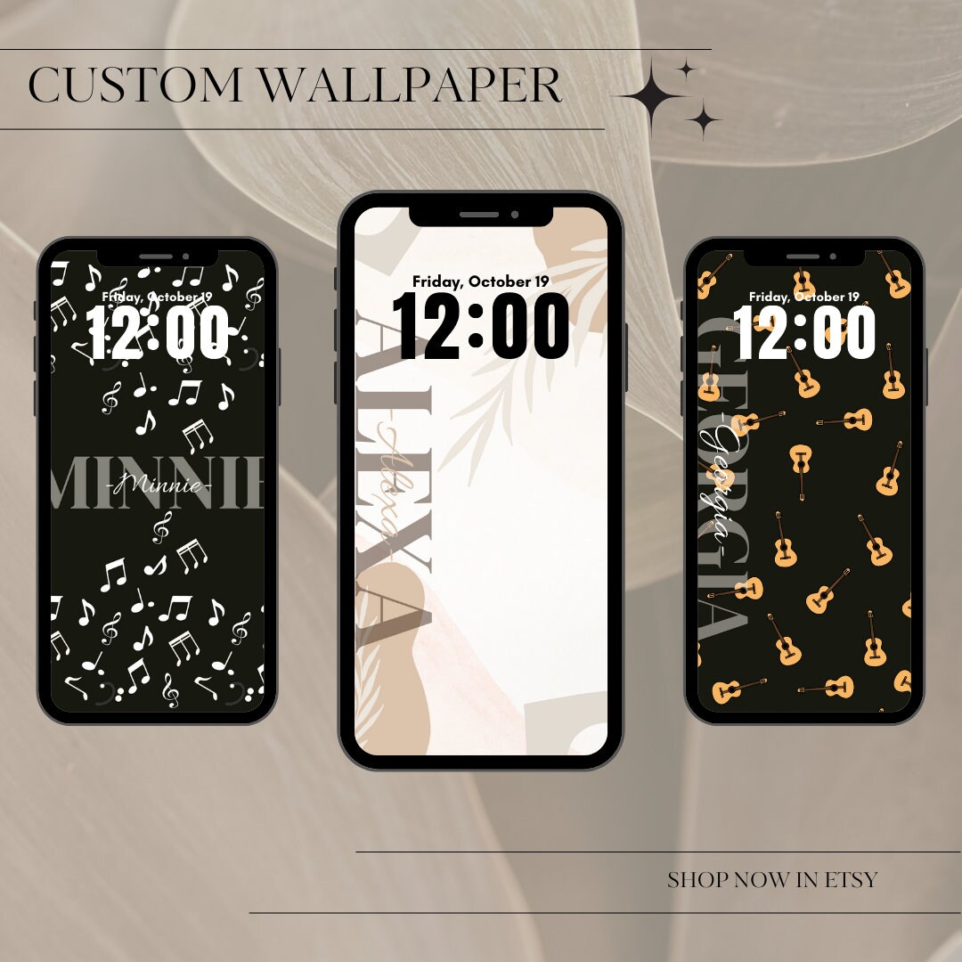5 CUSTOM Wallpaper for iPhone and Androids - Etsy