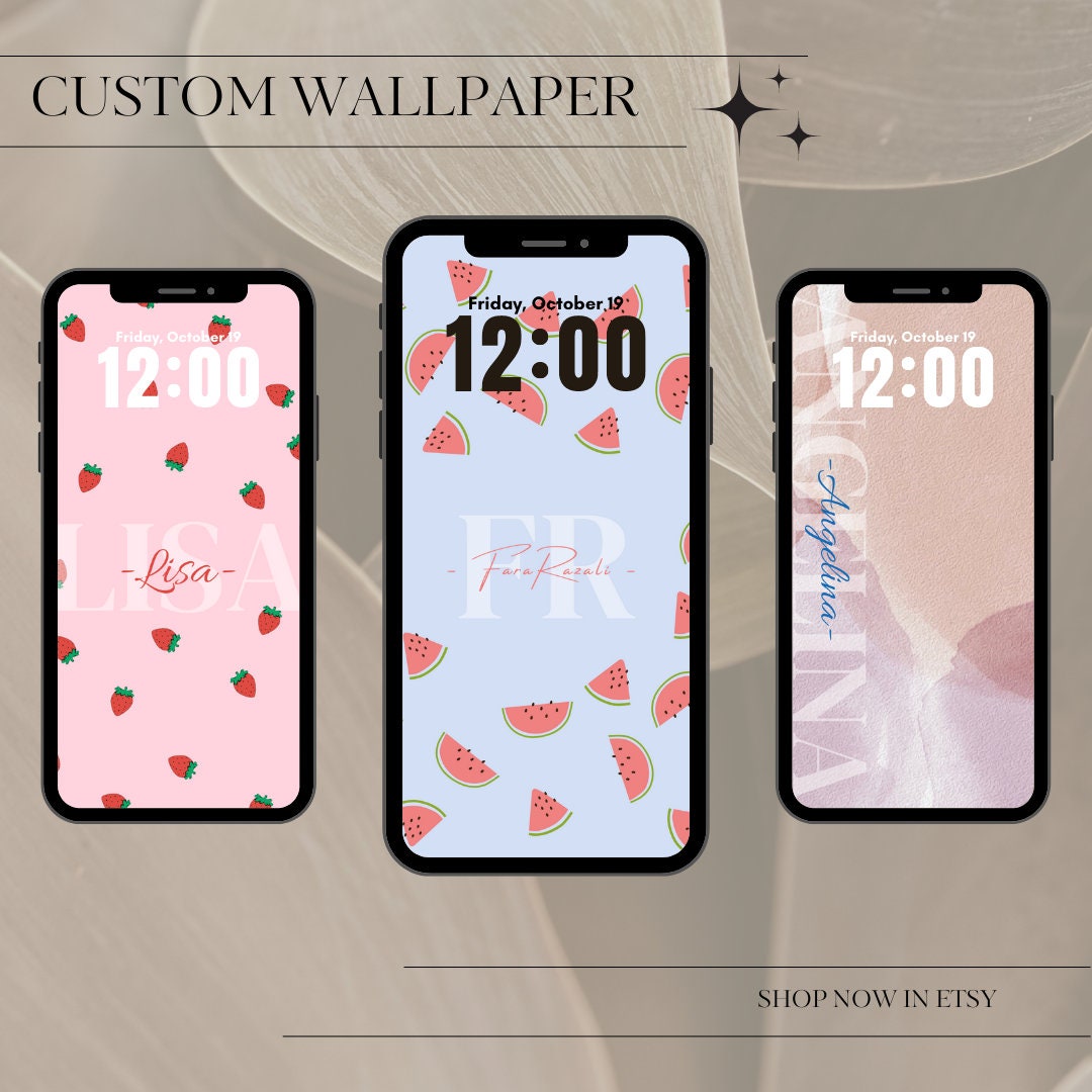 5 CUSTOM Wallpaper for iPhone and Androids - Etsy