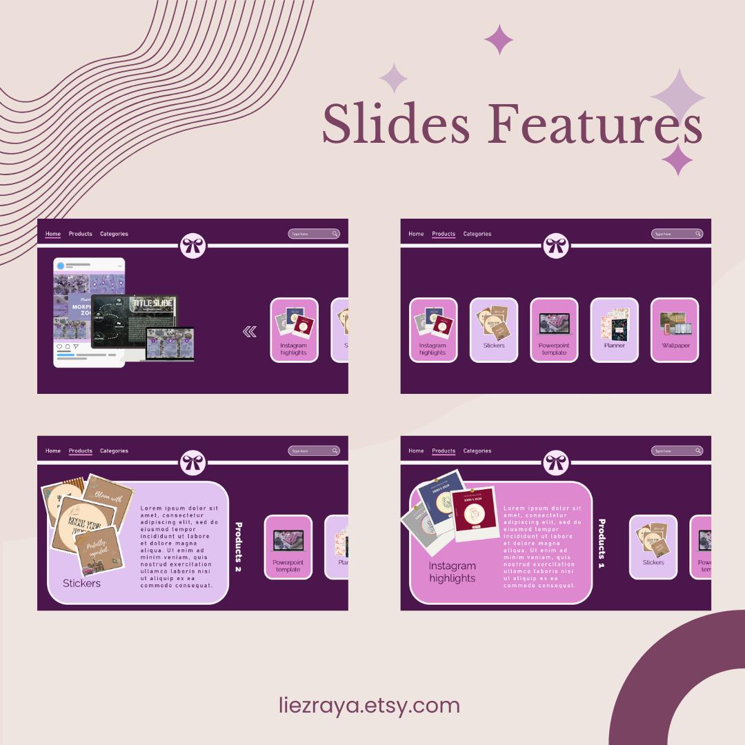 Morph Powerpoint Template 2025 | Plus Hyperlink Transition | Website ...