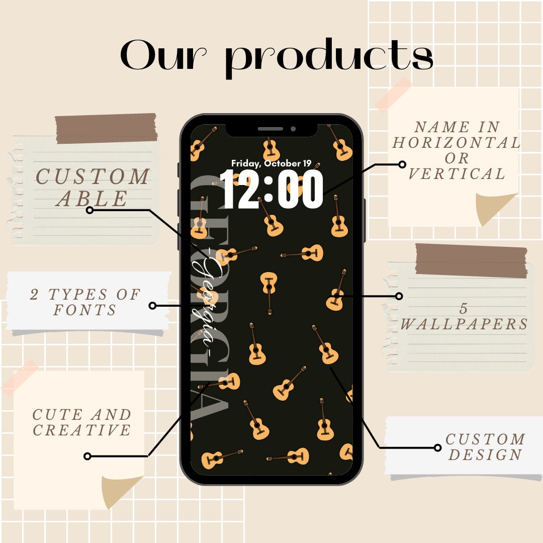 5 CUSTOM Wallpaper for iPhone and Androids - Etsy