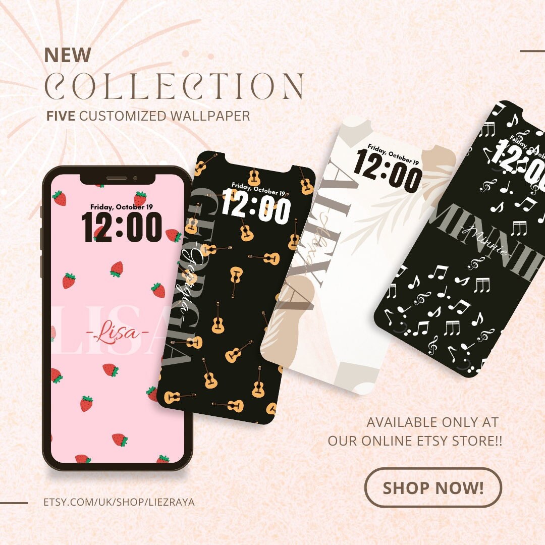 5 CUSTOM Wallpaper for iPhone and Androids - Etsy