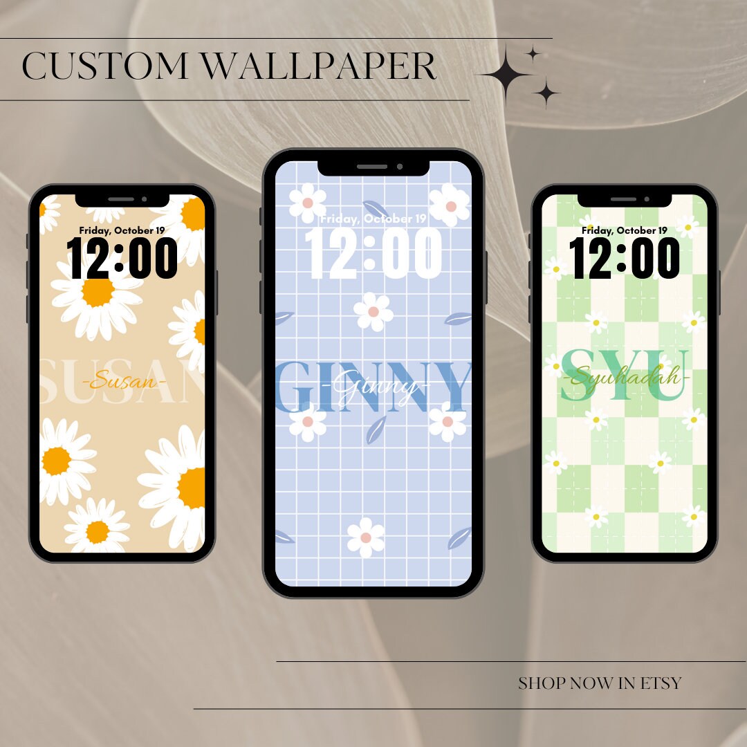 5 CUSTOM Wallpaper for iPhone and Androids - Etsy
