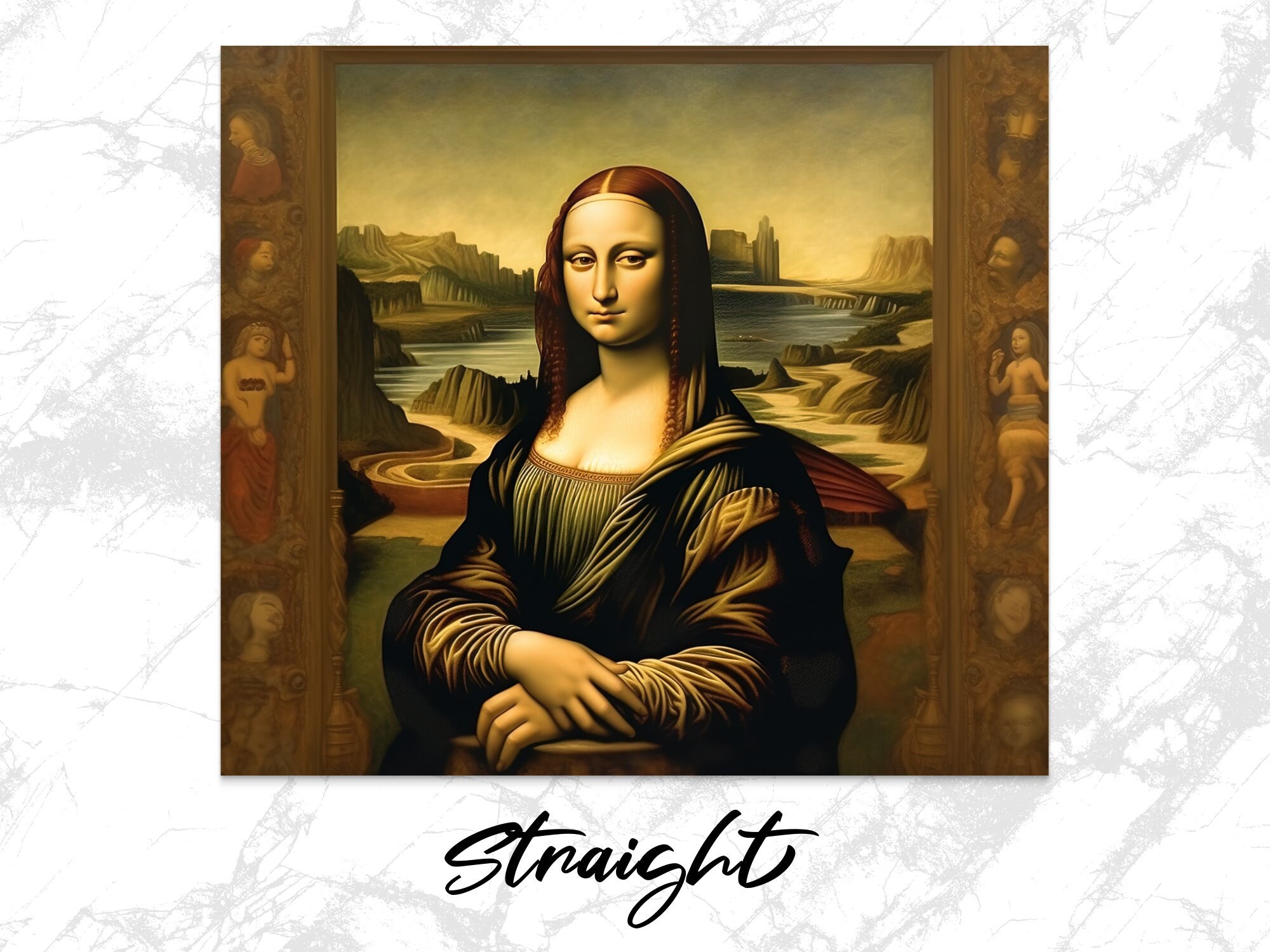 Mona Lisa 20 Oz Skinny Tumbler Sublimation Design, Straight & Tapered ...
