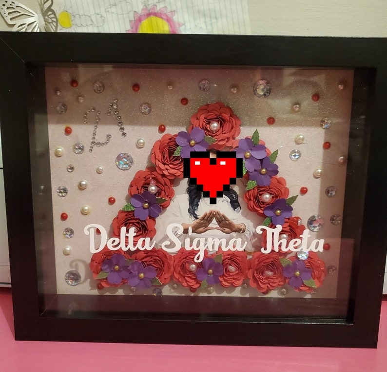 Custom Delta Sigma Theta Shadowbox Frame - Etsy