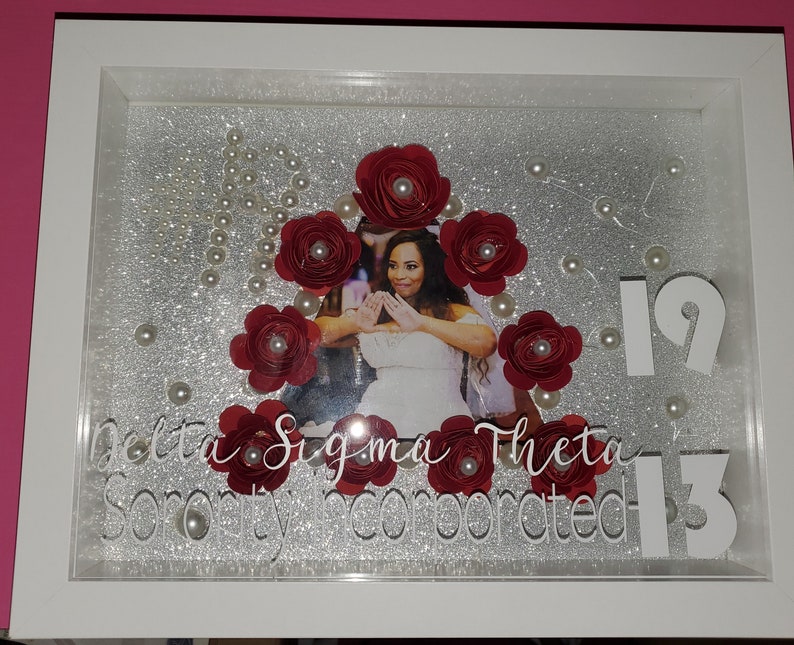 Custom Delta Sigma Theta Shadowbox Frame - Etsy