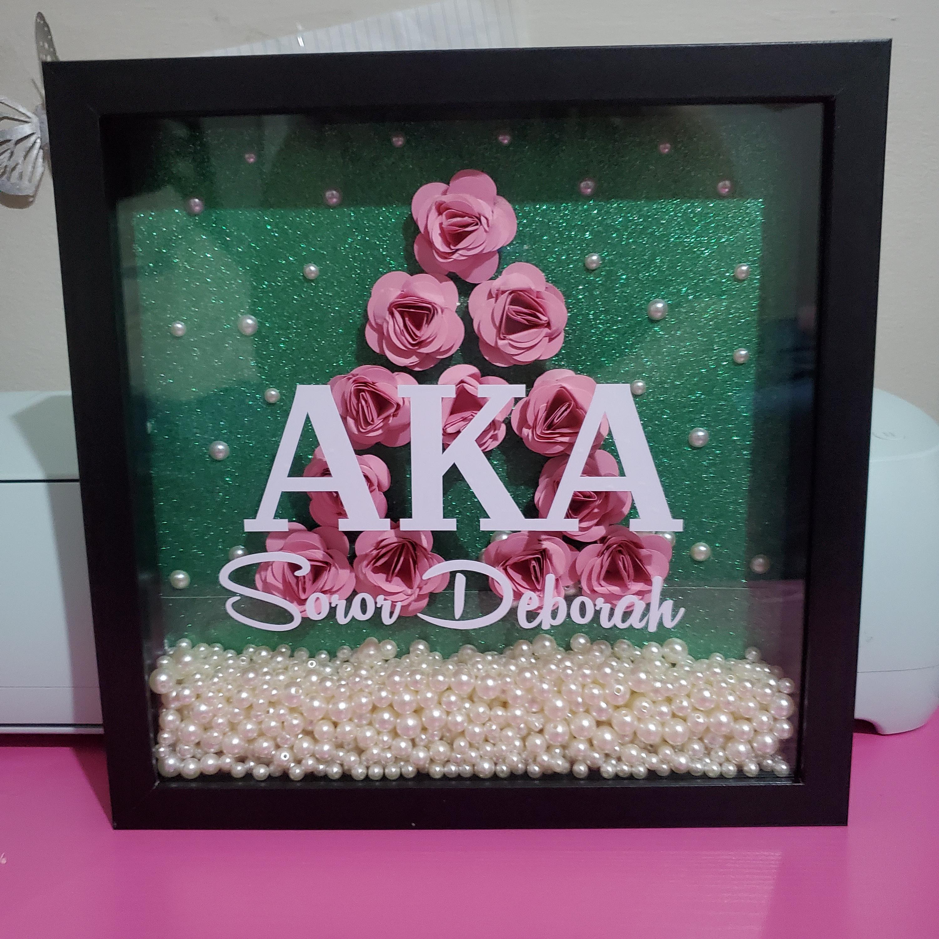 Custom AKA 11x11 Shadowbox Frame With Loose Pearls - Etsy