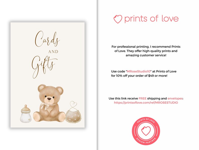 Teddy Bear Baby Shower Signs: Gender Neutral Decor (editable, PDF) - Etsy