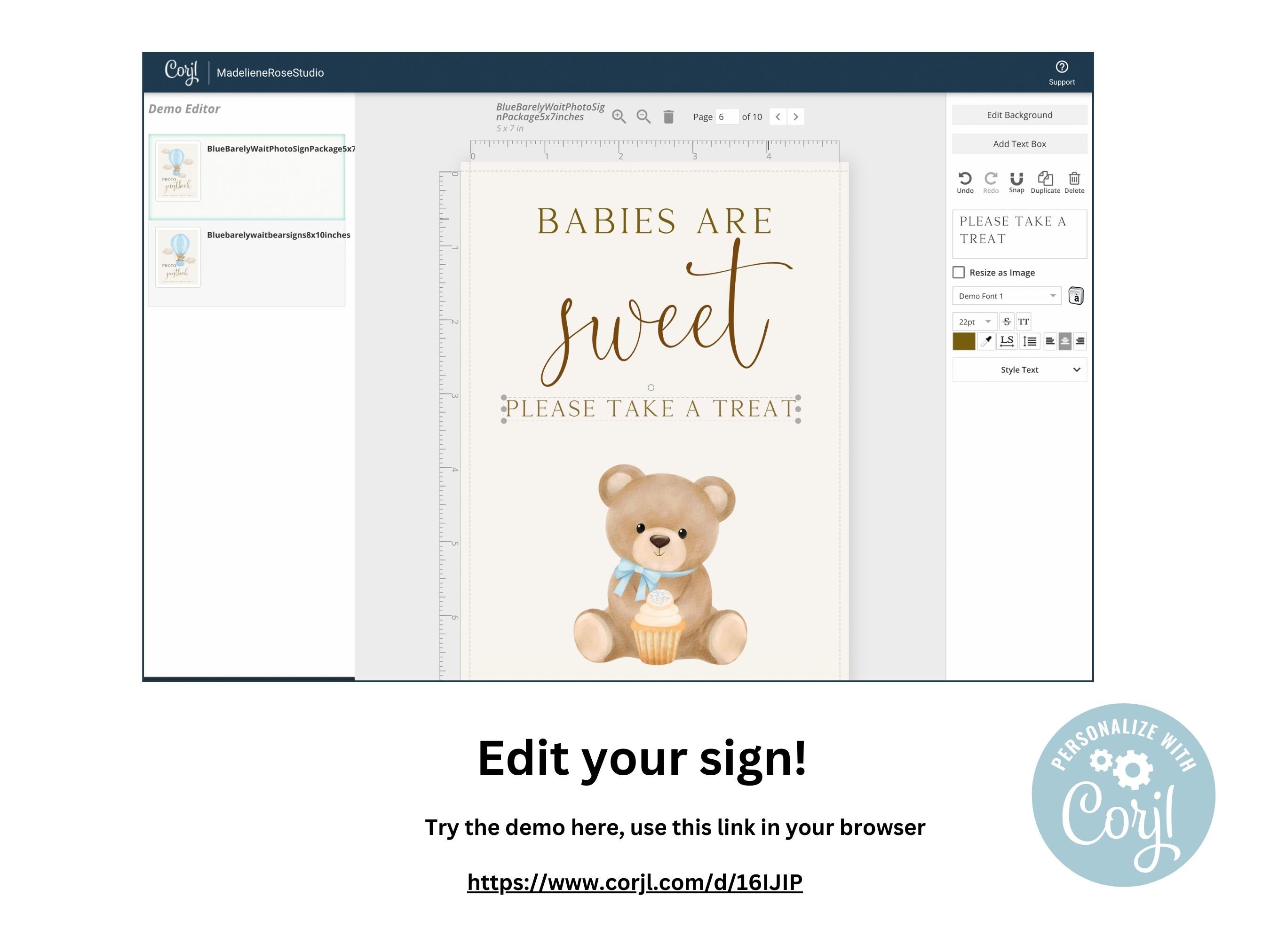 Editable Blue Teddy Bear Baby Shower Signs We Can Bearly Wait Boho Boy ...