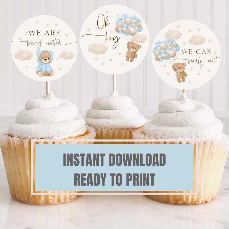 Oh Boy Cupcake Toppers - Etsy
