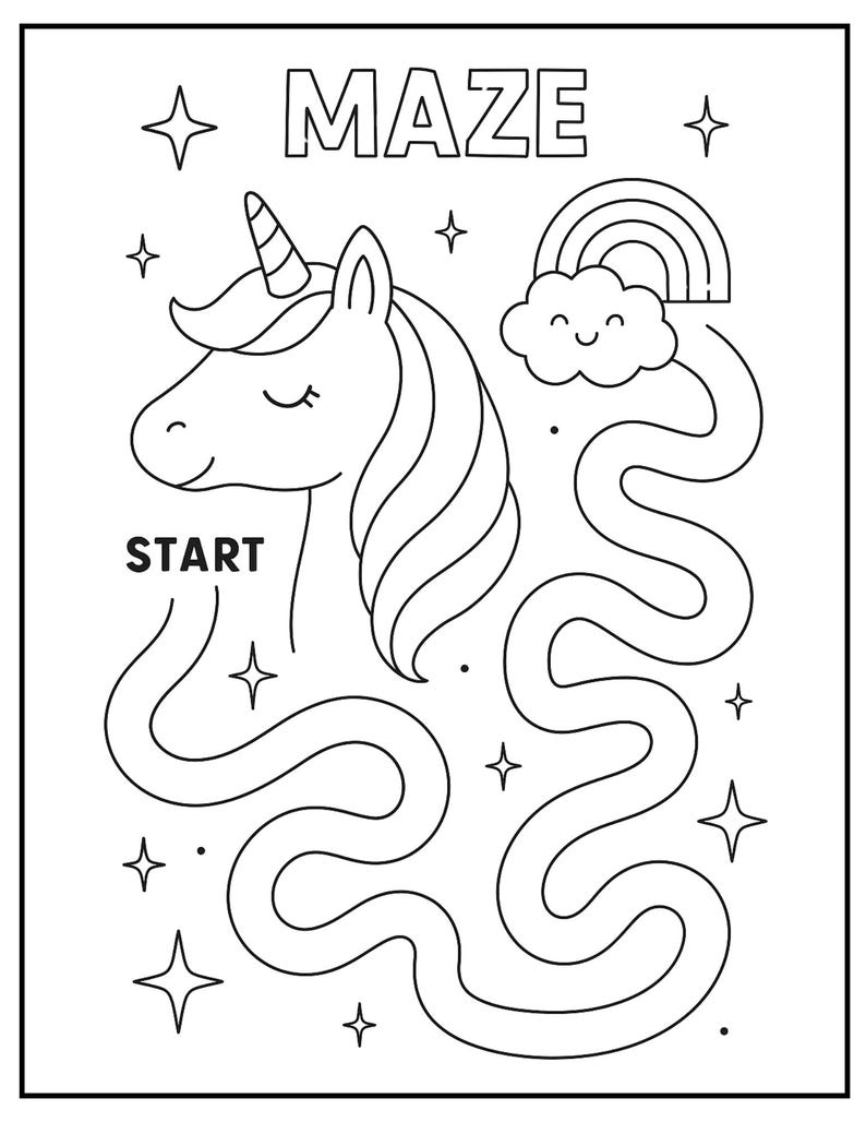 Unicorn Coloring & Activity Pages for Kids – 14 Page Instant Digital ...