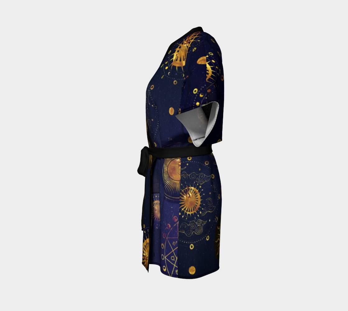 Silk Kimono Robe Astrology,moon,zodiac,planets,cosmos,the Universe ...