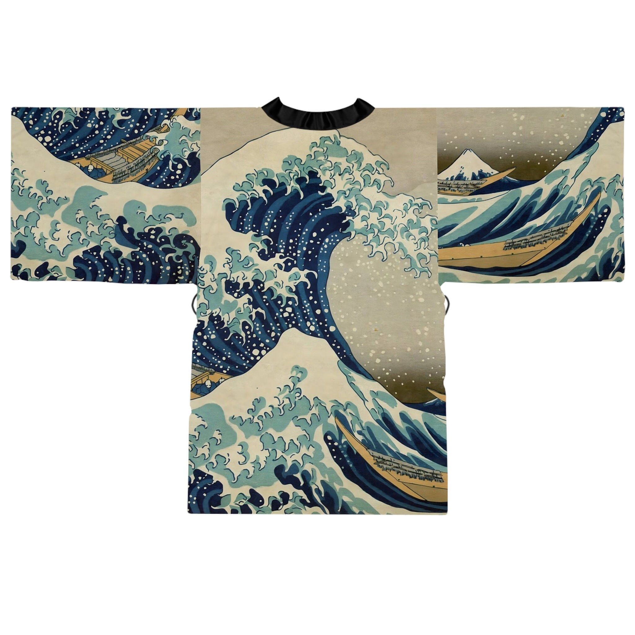 Kimono Robe the Great Wave Kanagawa Hokusai Artist Ocean Wave Hokusai ...