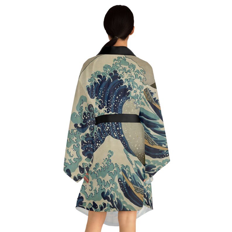 Kimono Robe the Great Wave Kanagawa Hokusai Artist Ocean Wave Hokusai ...