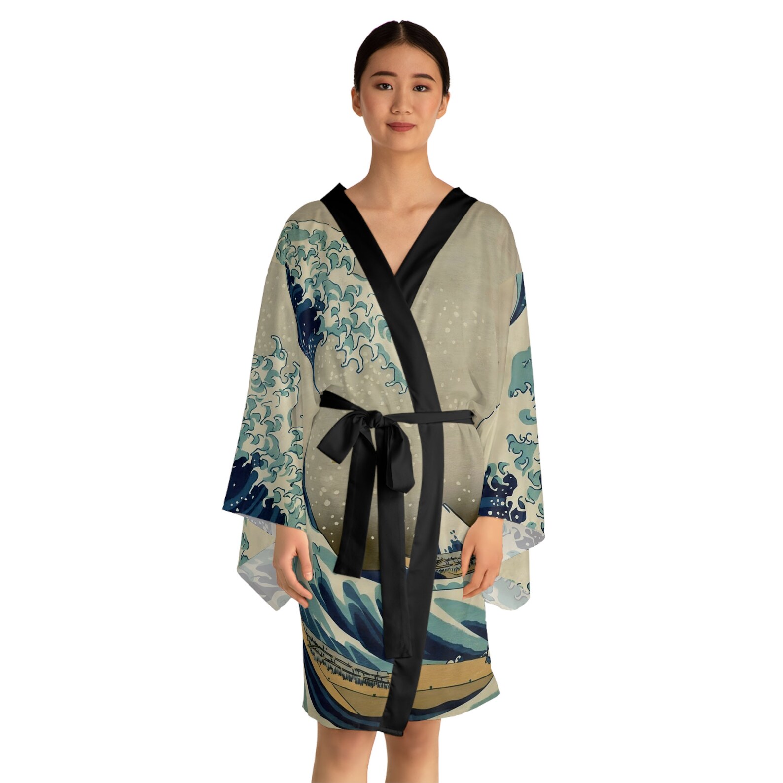 Kimono Robe the Great Wave Kanagawa Hokusai Artist Ocean Wave Hokusai ...
