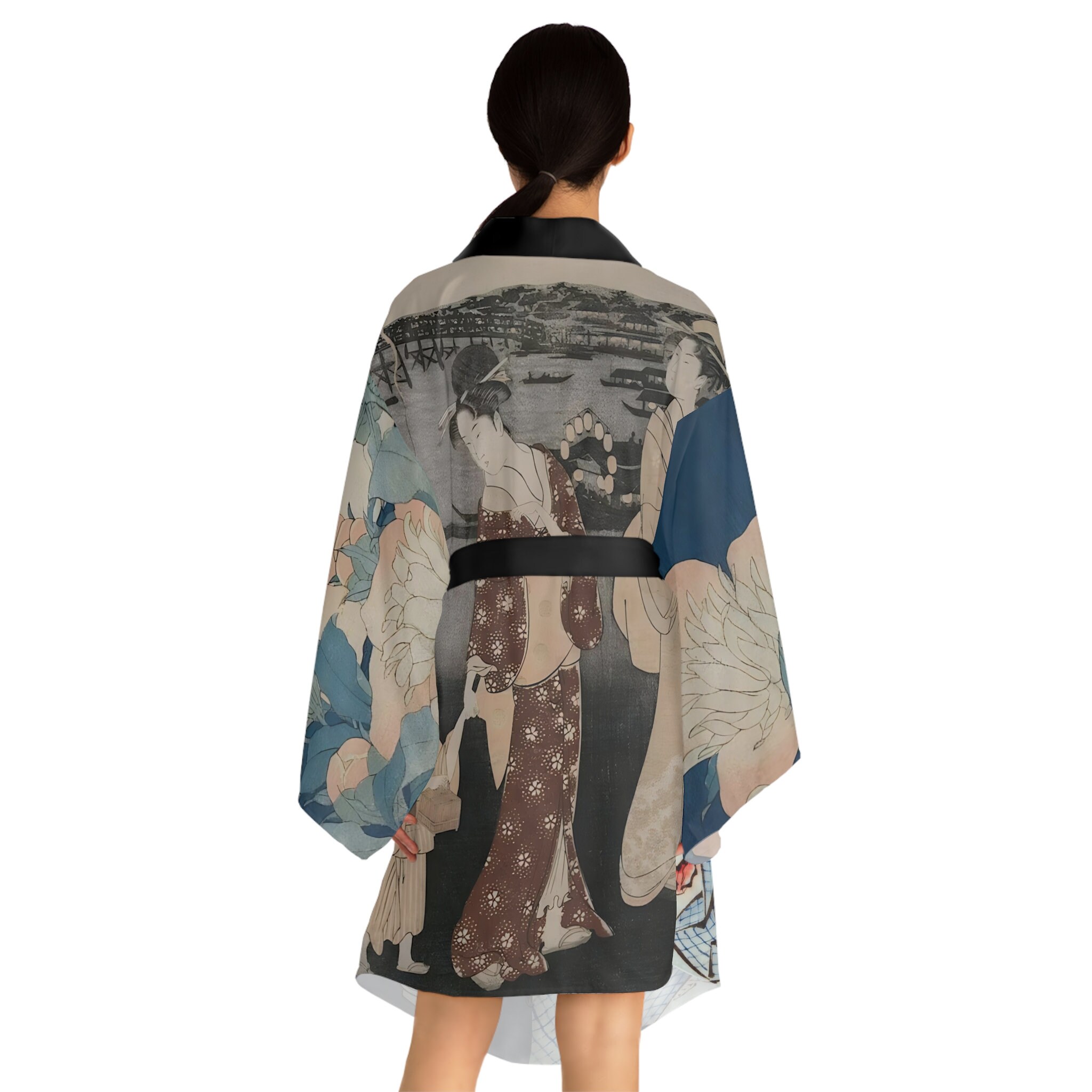 Japandi Art Kimono Robe, Japan Inspired Print for Women,kimono Style ...