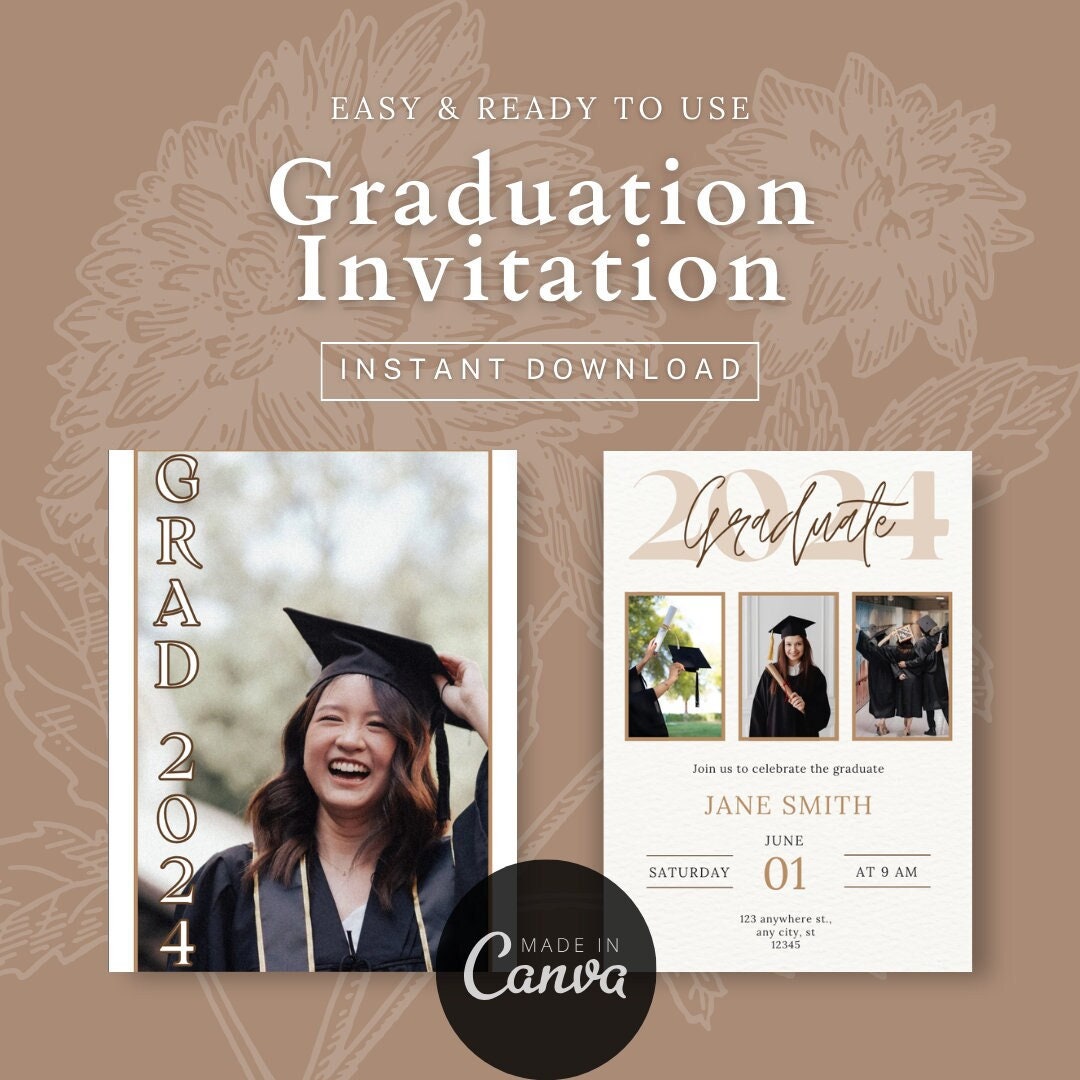 Graduation Party Invitation Template - Etsy