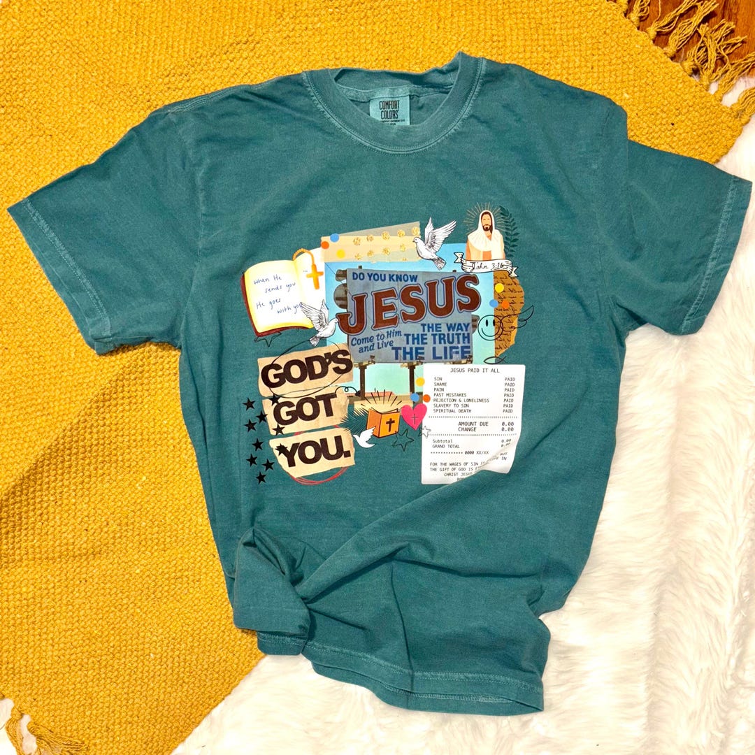 God's Got You Jesus Collage Comfort Colors T-shirt | Christian Faith ...