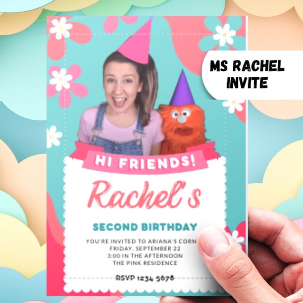 Ms Rachel Invitation Canva - Etsy