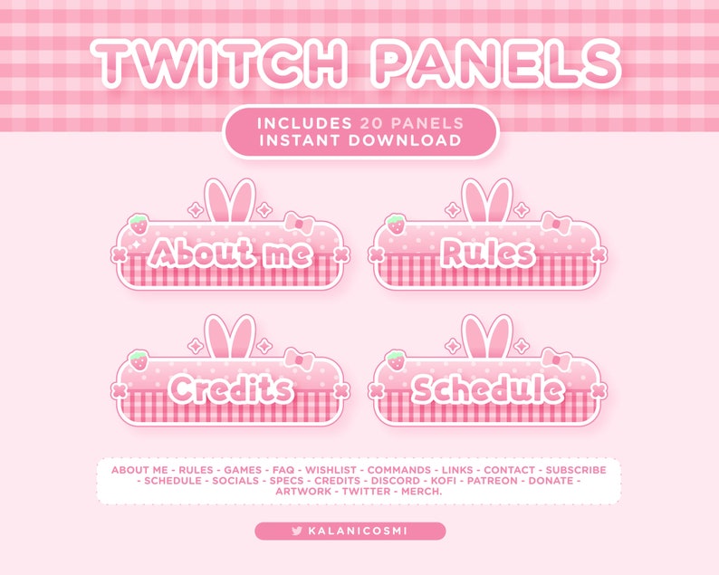 Cute Bunny Panels - Etsy