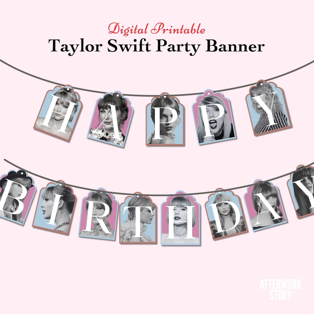 Taylor Swift Birthday Banner. Taylor Eras Banner. Taylor Party ...
