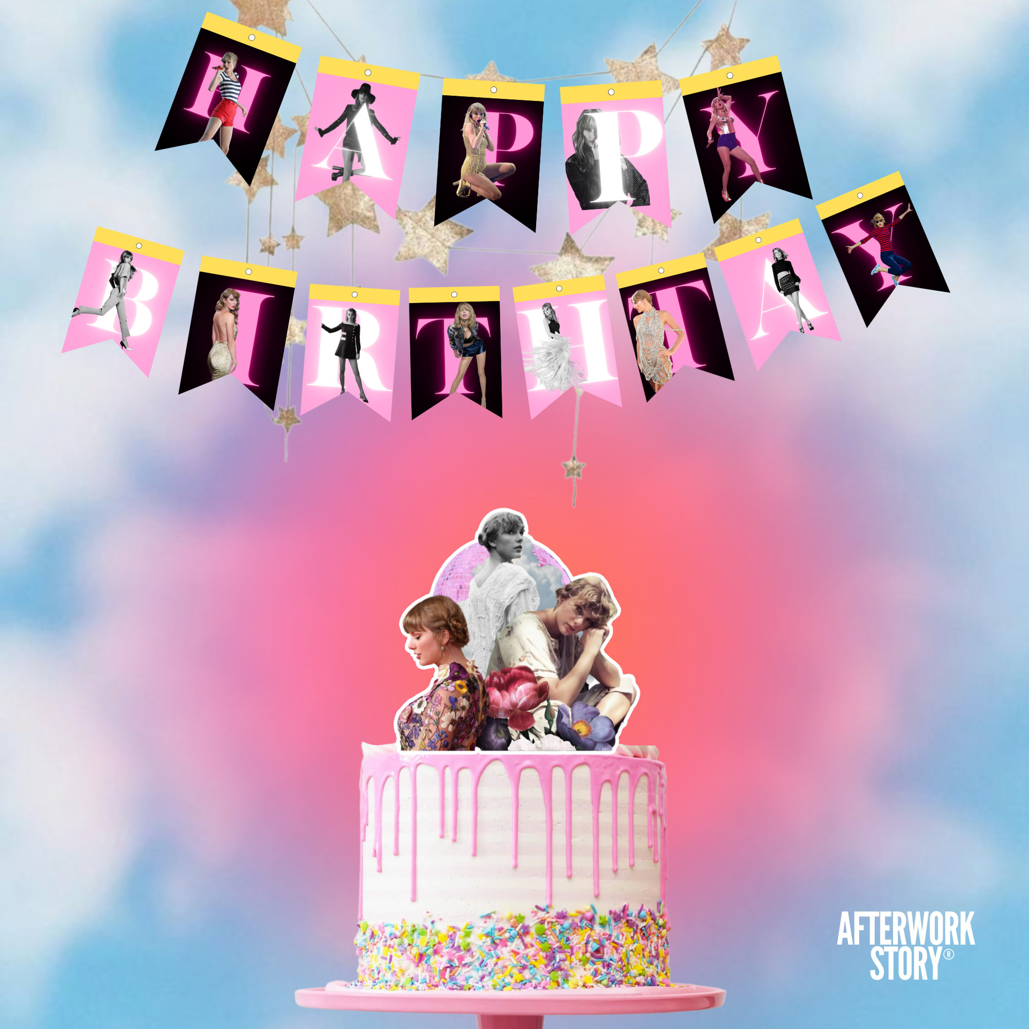 Taylor Swift Banner, TS Banner, Taylor Birthday Banner, Happy Birthday ...