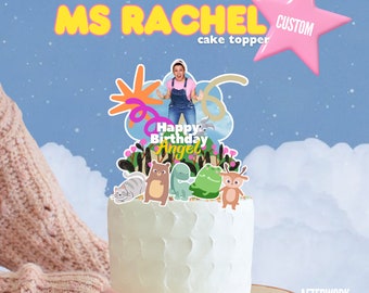 Ms. Rachel Cake Topper Download, Ms. Rachel Birthday, Party Decorations ...