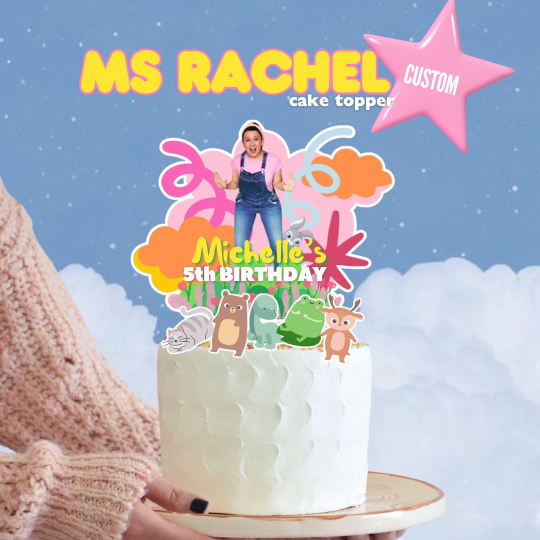 Ms. Rachel Cake Topper Download, Ms. Rachel Birthday, Party Decorations ...