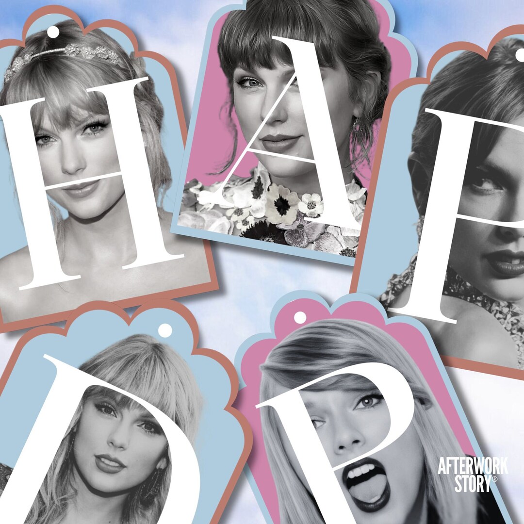 Taylor Swift Banner, TS Banner, Taylor Birthday Banner, Happy Birthday ...