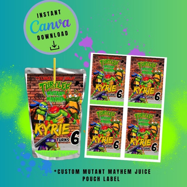Ninja Turtles Mayhem Invitation - Etsy