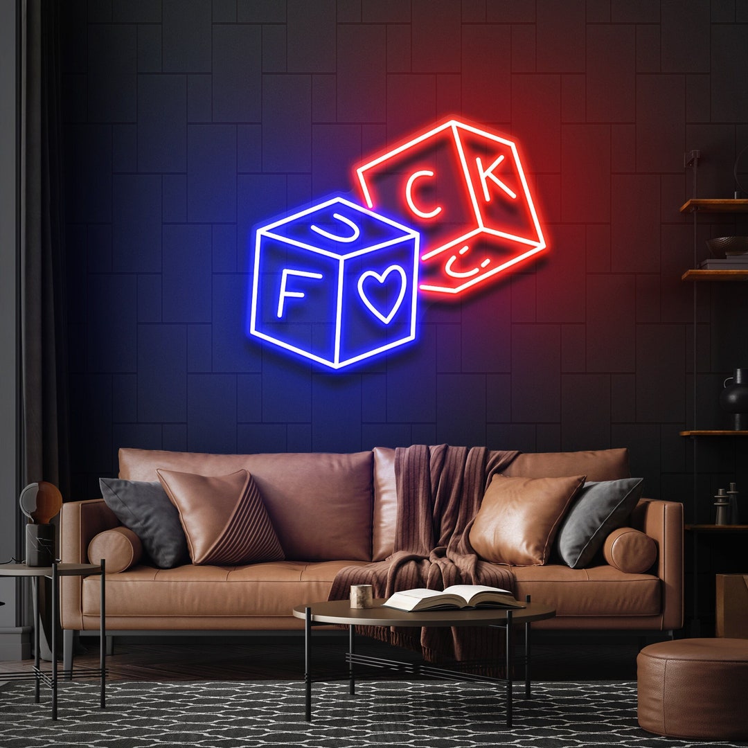 Dice Wall Art Custom Dice Neon Sign Neon Sign Light Neon - Etsy