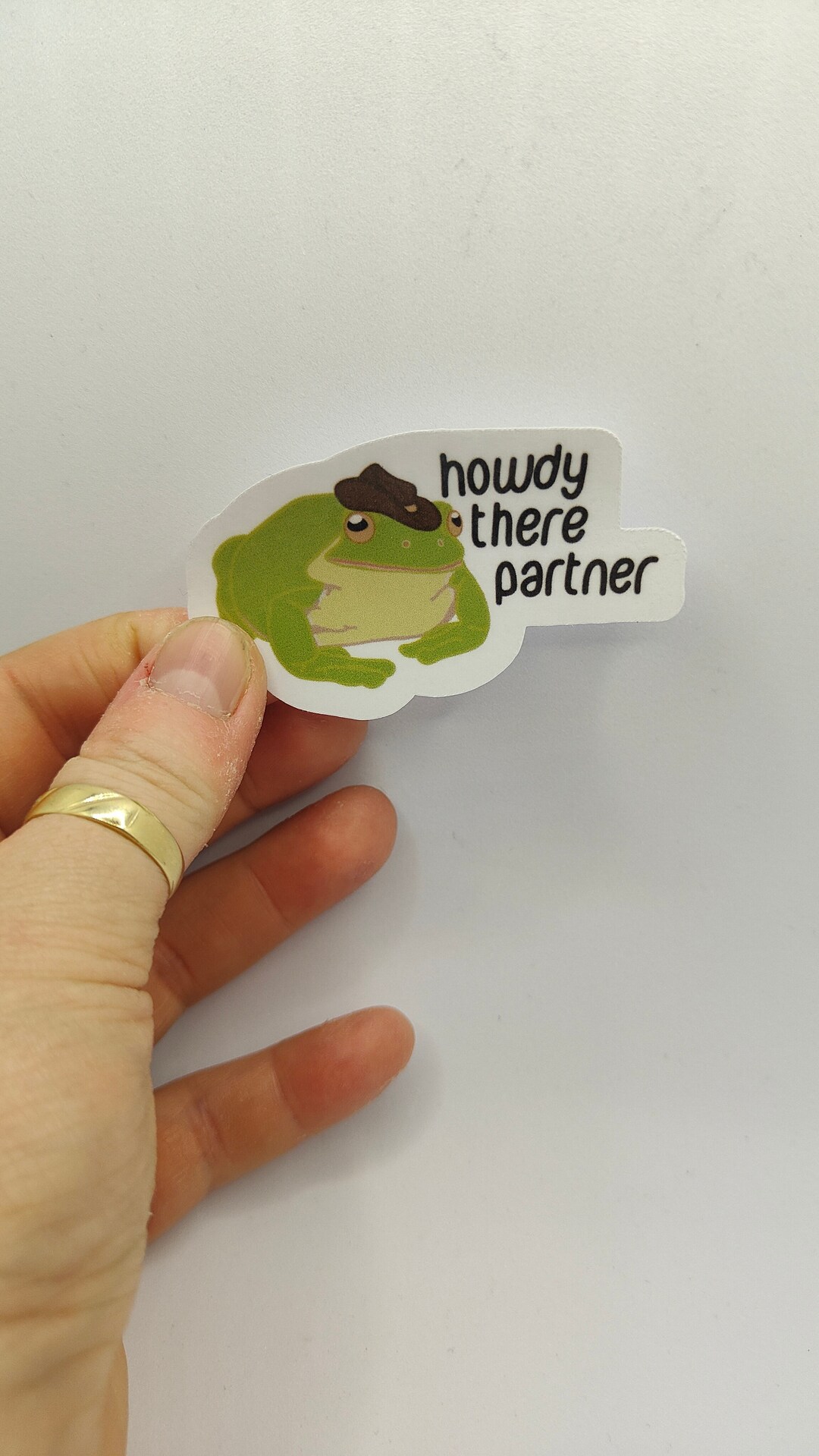 Frog Sticker Tiktok Funny Sticker Cute Frog Gifts Cowboy Kindle ...